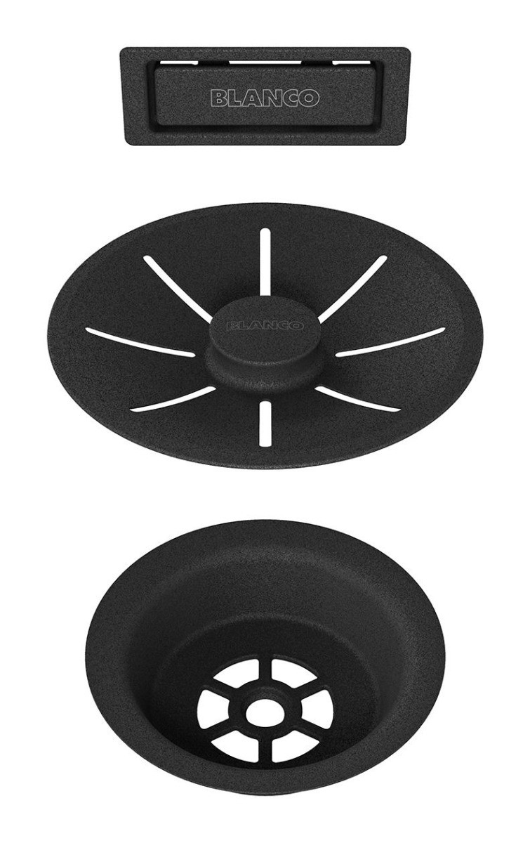 Blanco Infino Black Matt - Waste and Overflow Single Bowl