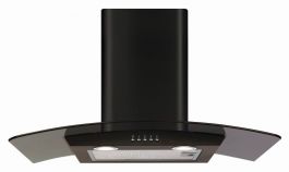 CDA Curved Glass Extractor 70cm Black