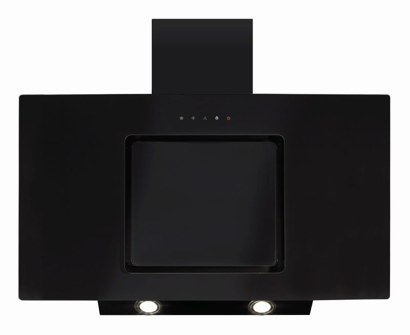 CDA Angled Chimney Extractor 90cm Black (Led Lights)