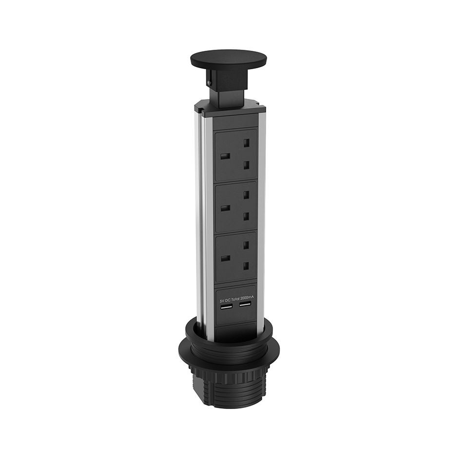Sensio Black Pull up socket
