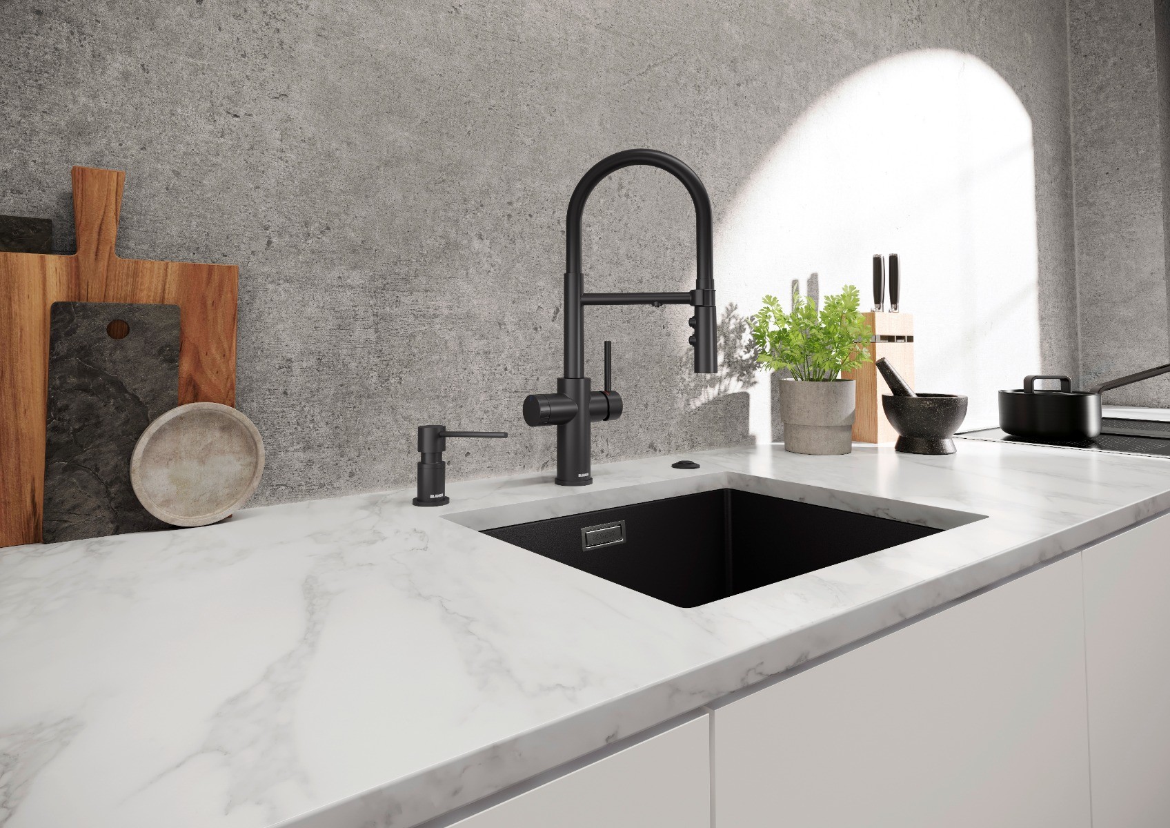 Blanco Tap - Catris-S Flexo (Filter) Black Matt