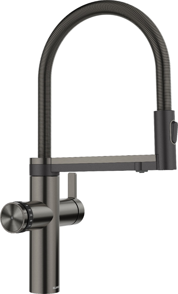 Blanco Tap - Choice Icona RH HP Satin Dark Steel Mixer Tap